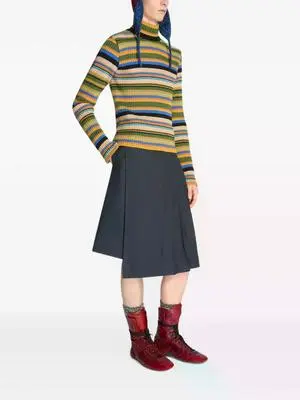 Dries Van Noten Ribbed Wool Striped Sweater