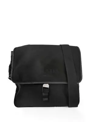 Prada 2010s Tessuto Buckle-fastening Shoulder Bag - Black