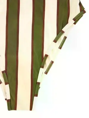HAIGHT. Striped Scoop-neck Swimsuit