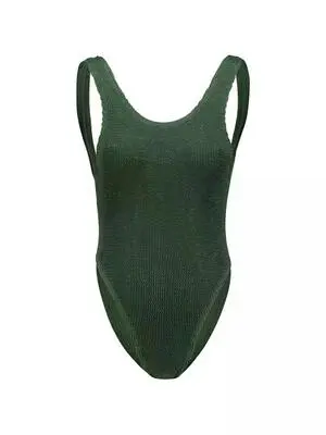 Bond Eye Maxam Crinkle-effect Swimsuit - Green