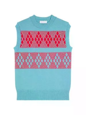 Dries Van Noten Jacquard Wool Sweater - Blue