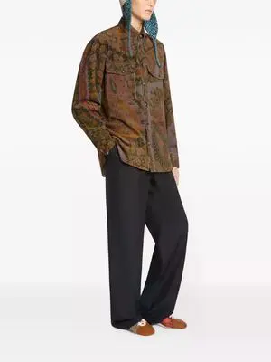 Dries Van Noten Loose Corduroy Shirt - Brown