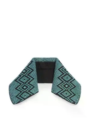 Dries Van Noten Jacquard Wool Collar - Blue