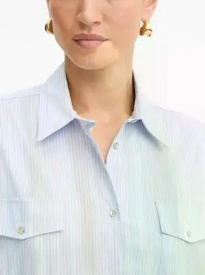 FRACOMINA Striped Flap-pocket Shirt