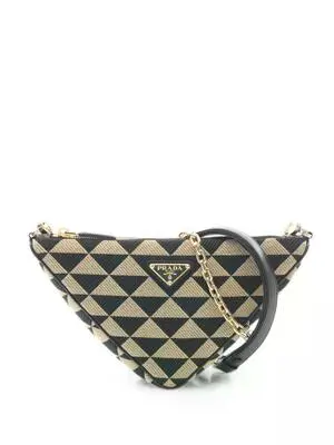 Prada 2010s Triangle Shoulder Bag - Black