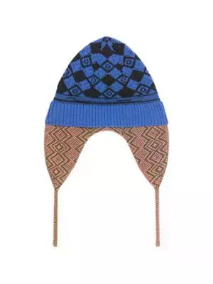 Dries Van Noten Jacquard Wool Hat - Blue