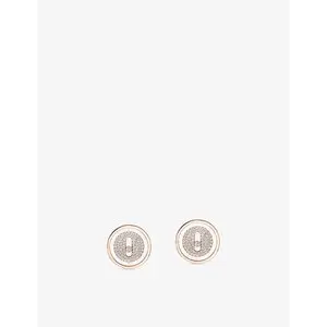 Messika Messika Lucky Move Pavé 18ct Gold And Diamond Stud Earrings Pink