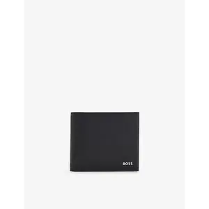 BOSS Logo-plaque Leather Wallet - Black