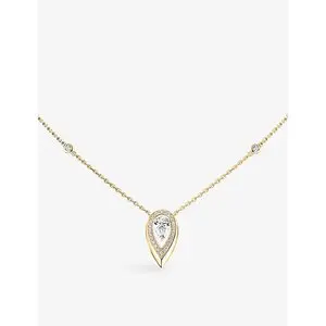 Messika Fiery Gold And Diamond Pendant Necklace - Yellow