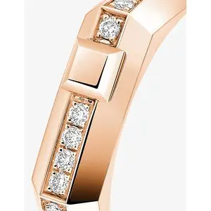 Messika Moderniste 18ct Gold And 0.15ct Diamond Ring - Pink