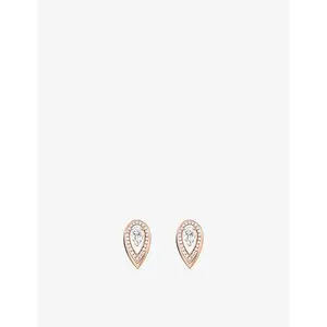 Messika Fiery Gold And Diamond Stud Earrings - Pink