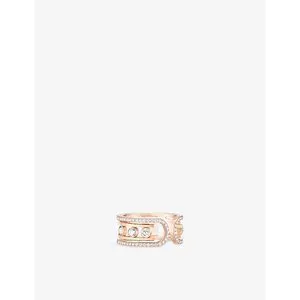 Messika Move 10th 18ct Gold And Diamond Ring - Pink