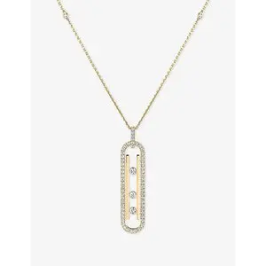 Messika Move 10th Small 18ct Gold And Diamond Necklace - Yellow