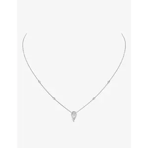 Messika Fiery Gold And 0.10ct Diamond Necklace - White