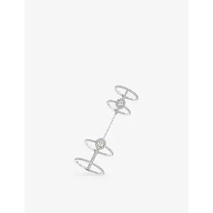 Messika Glam'azone Double Gold Diamond Pavé Ring - White