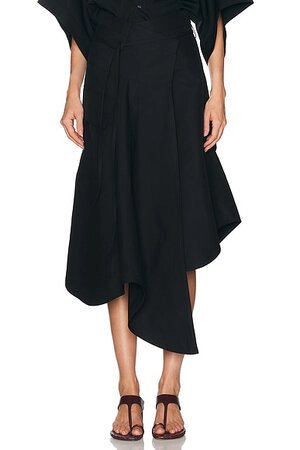 Bottega Veneta Toile Wrap Skirt