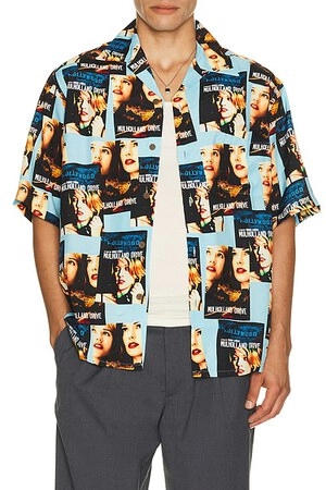 WACKO MARIA Mulholland Drive Short Sleeve Hawaiian Shirt Type 1 - Blue