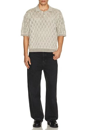 CORRIDOR Cable Lace Polo - Natural