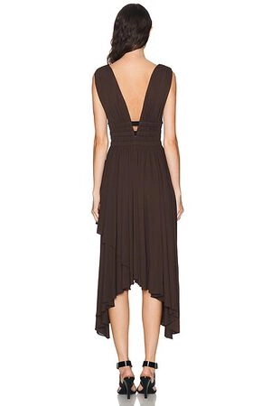 Alaïa V-neck Midi Dress