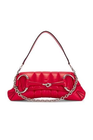 Gucci Horsebit Clutch - Red