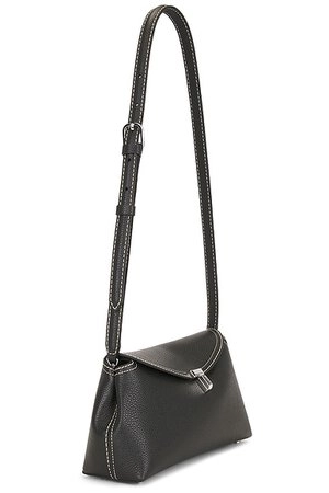 TOTEME T-lock Grained Leather Clutch