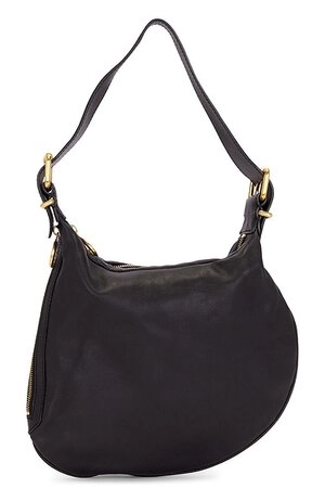 Fendi Selleria Oyster Shoulder Bag - Black
