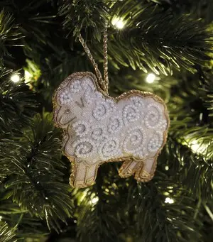 KATIE LARMOUR Embellished Sheep Tree Decoration