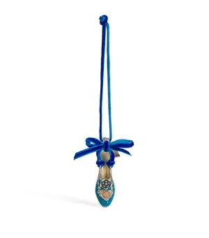JOANNA BUCHANAN Velvet Ribbon Shoe Tree Decoration - Blue