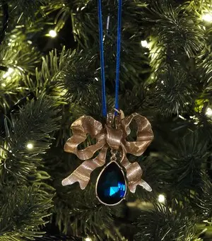 JOANNA BUCHANAN Crystal Embellished Bow Tree Decoration
