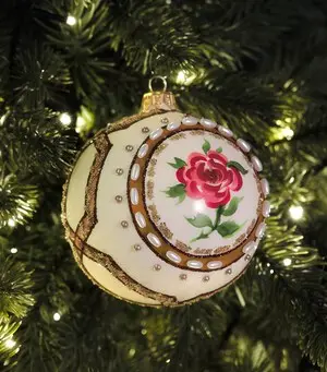 Harrods Beaded Rose Bauble