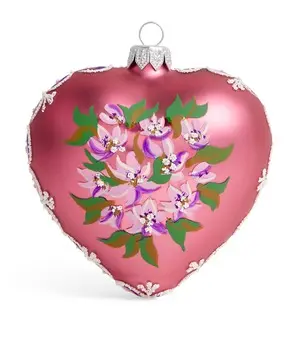 Harrods Floral Heart-shaped Decoration - Pink