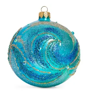 Harrods Glitter Wave Bauble