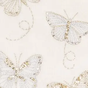 JAN CONSTANTINE Wool Sequinned Butterfly Stocking