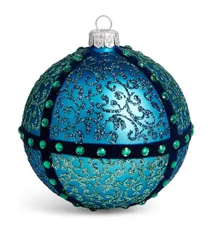 Harrods Glitter Crystal-embellished Bauble - Blue