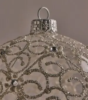 Harrods Glitter Swirl Bauble