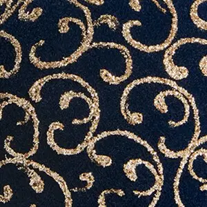 Harrods Velvet Glitter Swirl Bauble