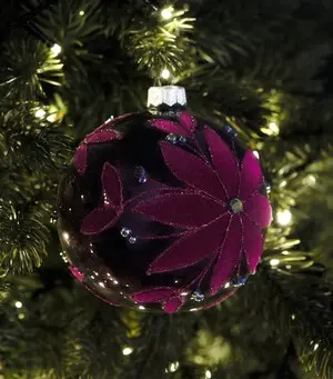 Harrods Velvet-flower Bauble