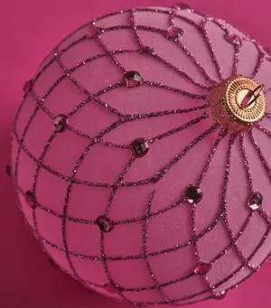 Harrods Glitter Criss-cross Bauble
