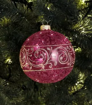 Harrods Glitter Swirl Bauble