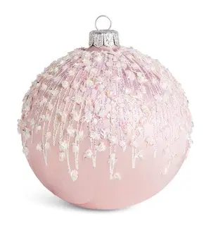 Harrods Frosted Sequin Bauble - Pink