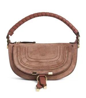 Chloé Mini Suede Marcie Shoulder Bag - Brown