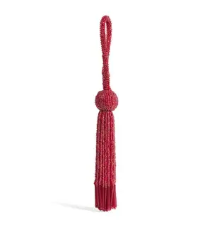 Harrods Beaded Tassel Tree Decoration - Red