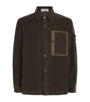 Stone Island Organic Corduroy Overshirt - Black