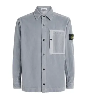 Stone Island Organic Corduroy Overshirt - Grey