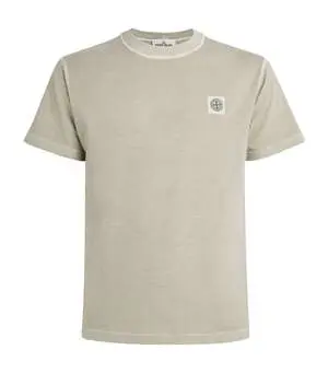 Stone Island Cotton Logo T-shirt Beige