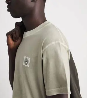 Stone Island Cotton Logo T-shirt - Beige