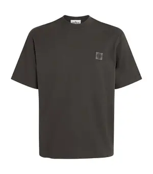 Stone Island Cotton Logo T-shirt - Black
