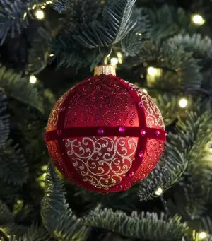 Harrods Glass Embellished Bauble