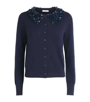 Ulla Johnson Merino Wool Embellished Cardigan