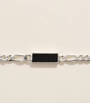 FYR Sterling And Onyx Link Bracelet